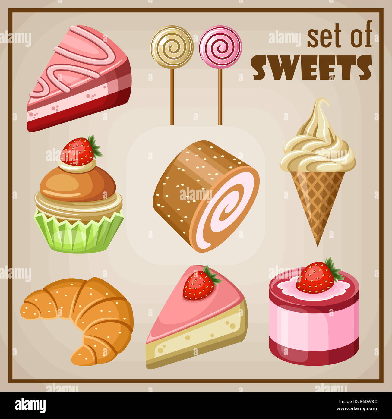 Set of sweets Stock Photo - Alamy