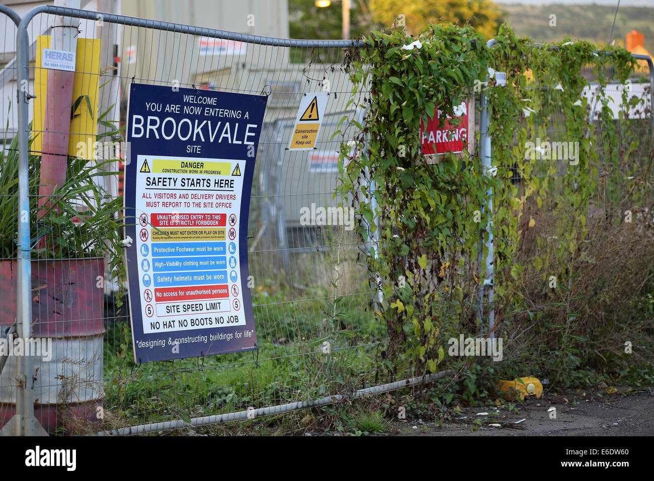Overgrown sign from a construction site of Brookvale builders, August ...