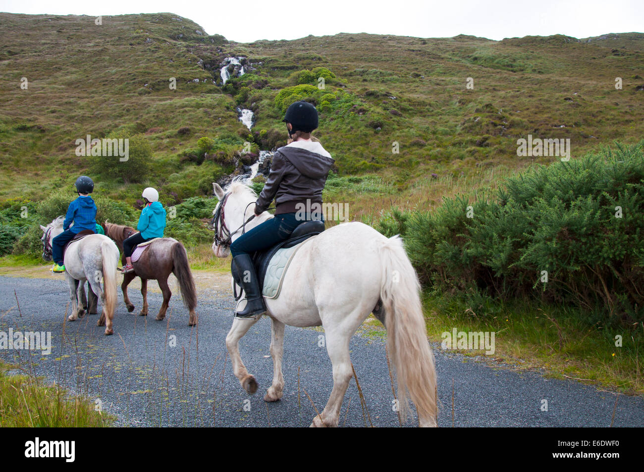 Dunlewey Trekking Centre County Donegal Ireland Riding out Stock Photo ...