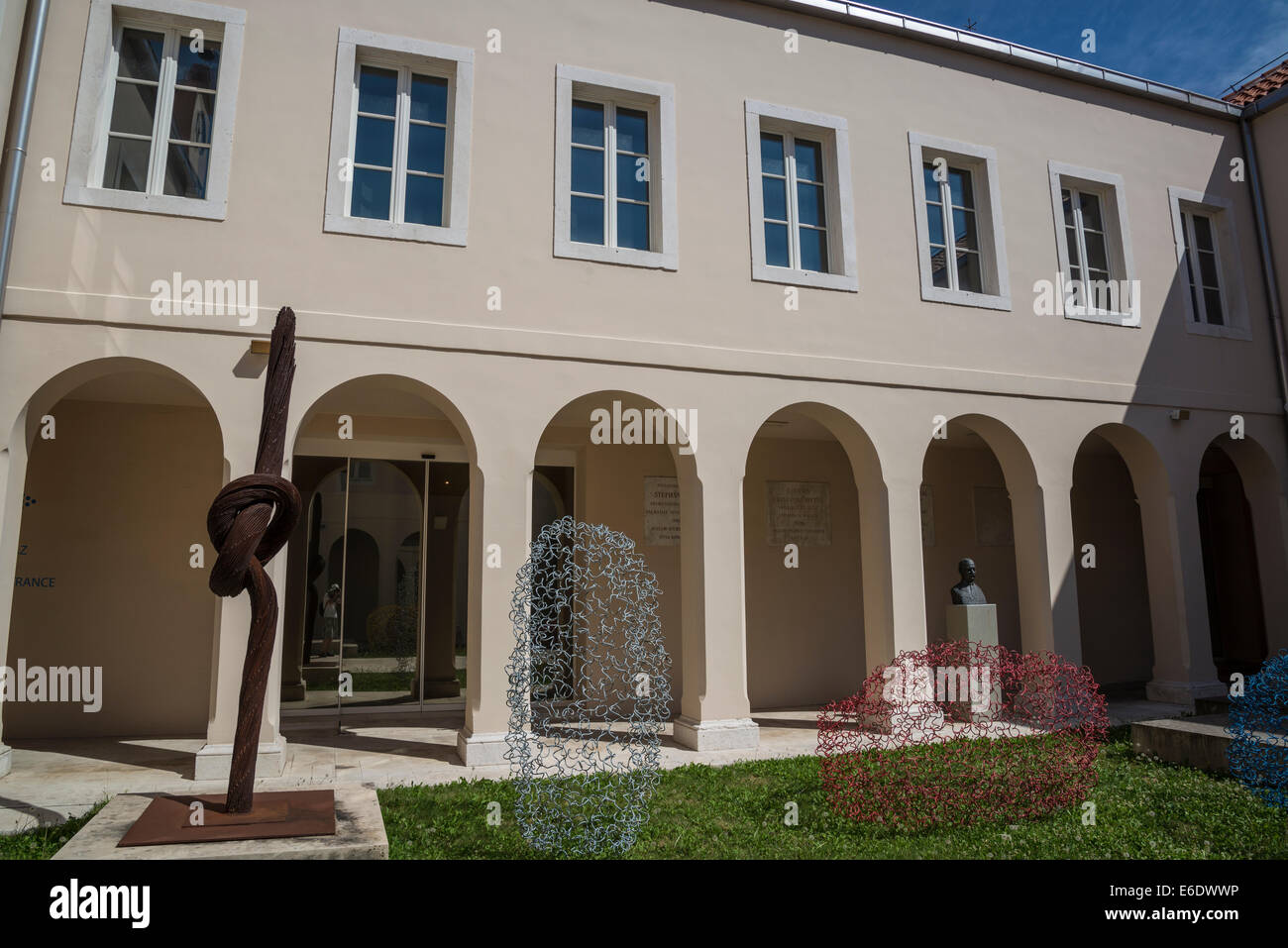Gallery of Fine Arts, Galerija umjetnina, Atrium, Split, Croatia Stock ...
