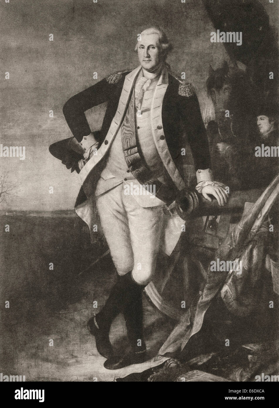 George Washington at Princeton, by Charles Willson Peale, 1779 Stock ...