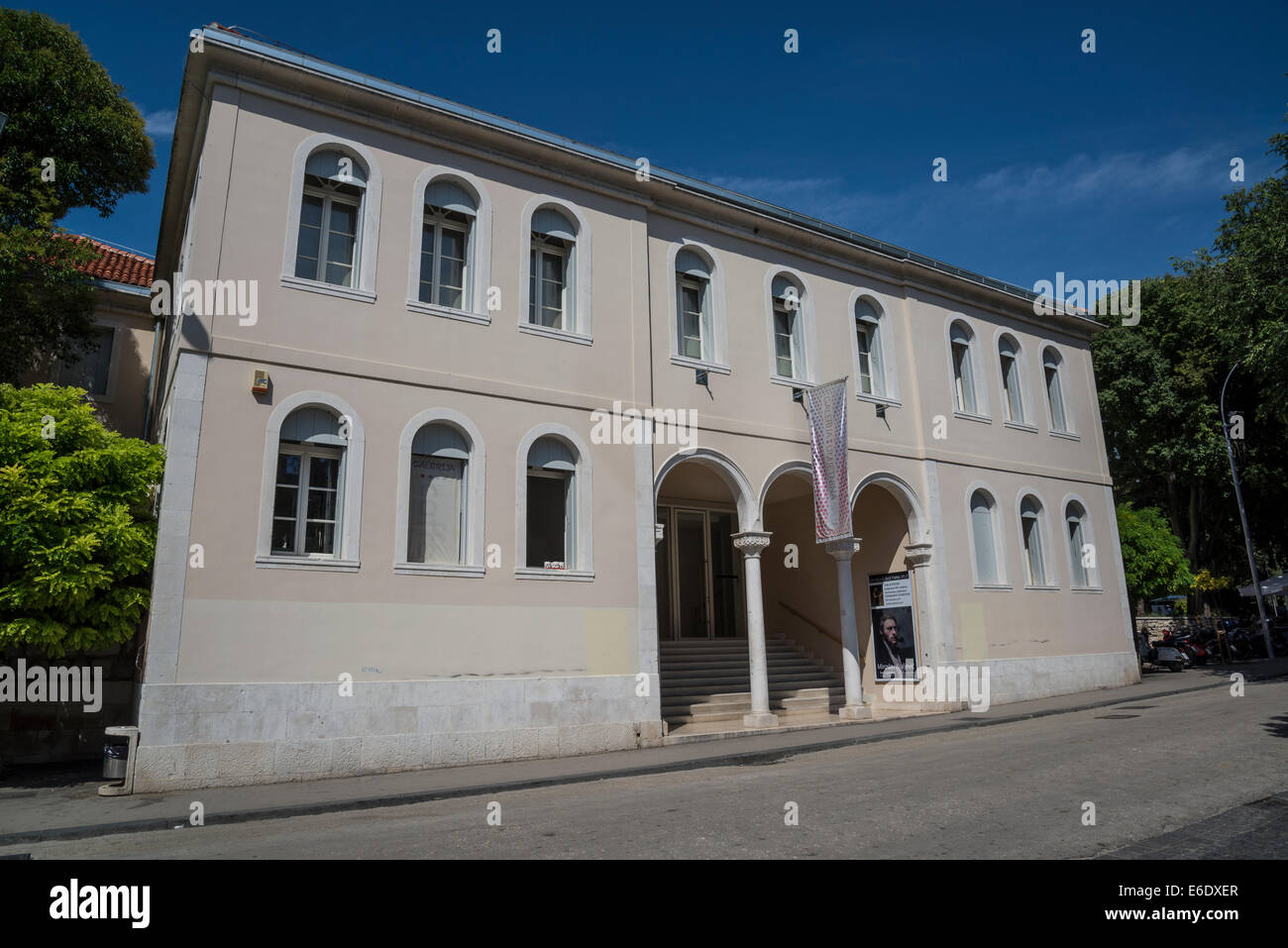 Gallery of Fine Arts, Galerija umjetnina, Facade, Split, Croatia Stock ...