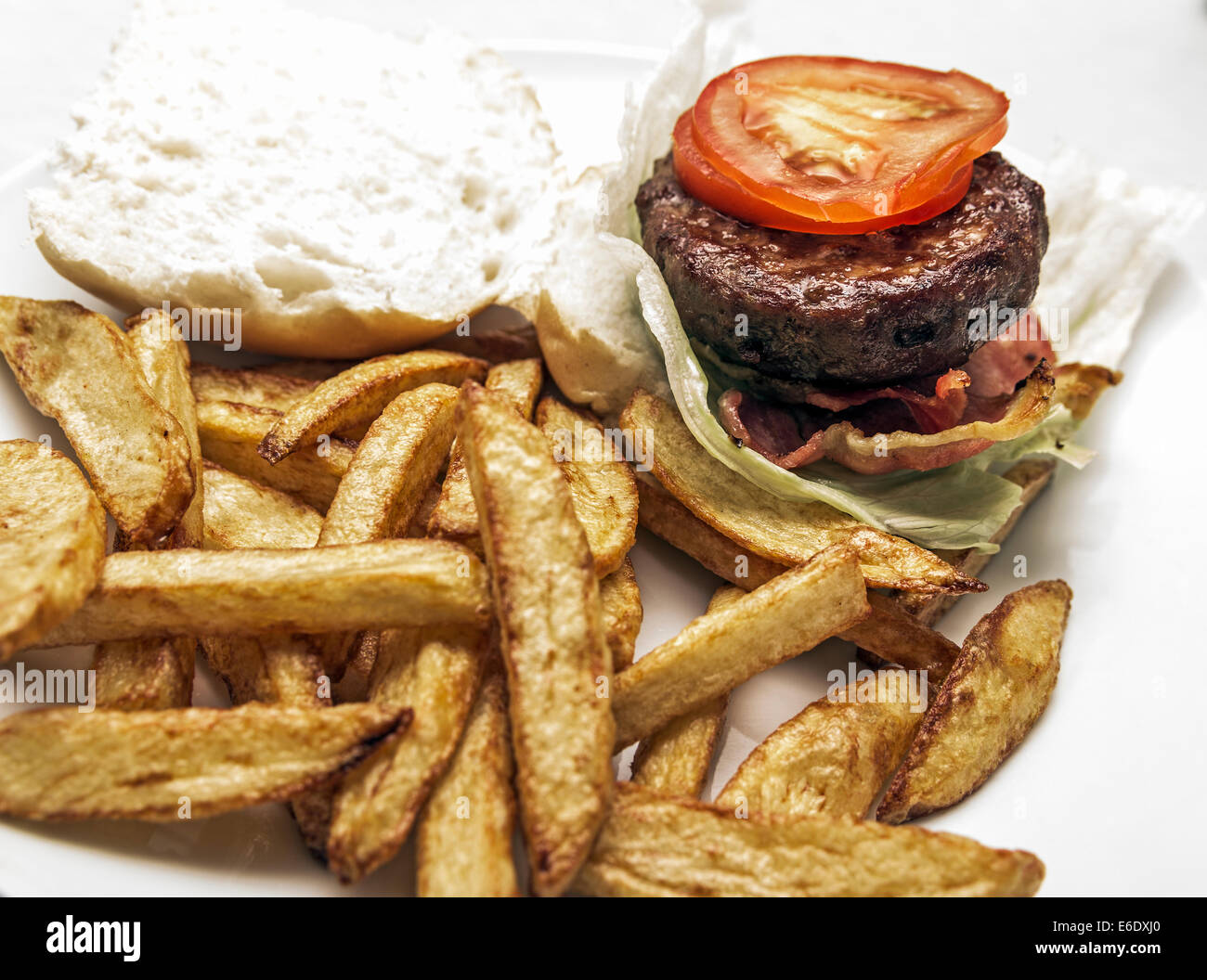 Healthy Burger And Chips High Resolution Stock Photography and Images ...