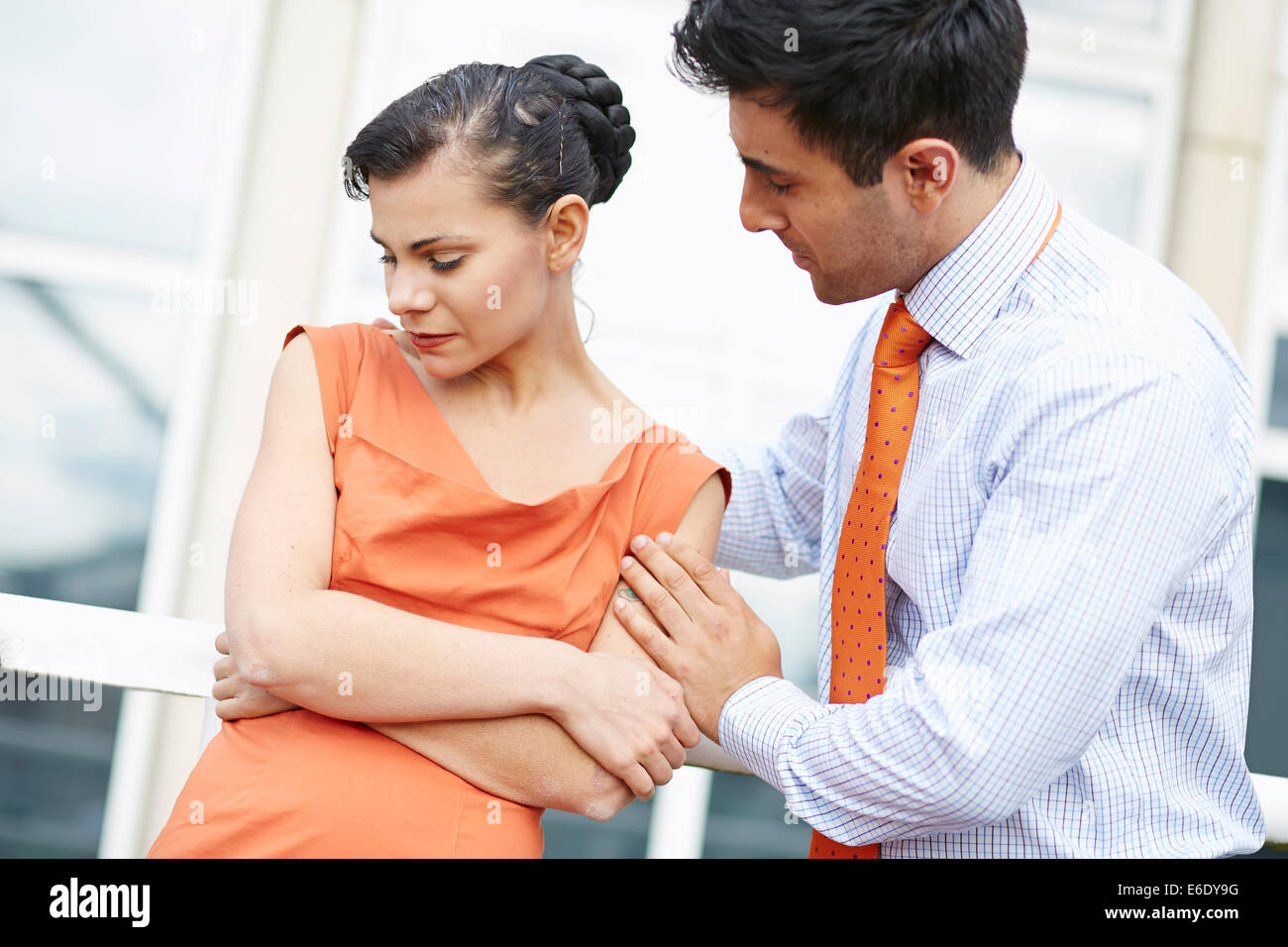 Woman consoling girl hi-res stock photography and images - Alamy