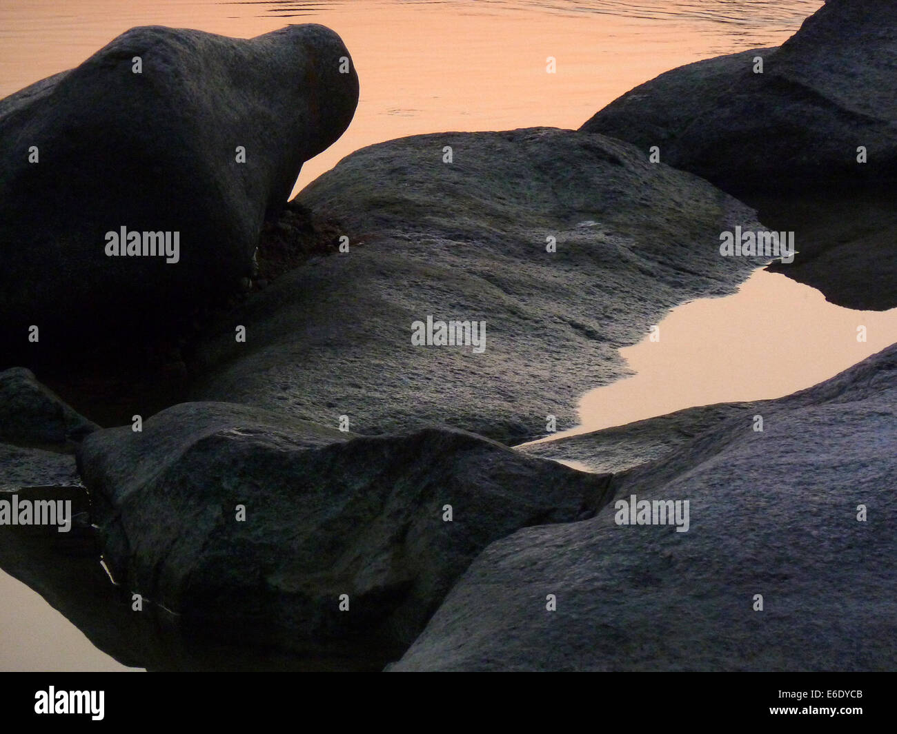 Rocks in the river in Orchha, Madhya Pradesh, Bundelkhand region, India ...
