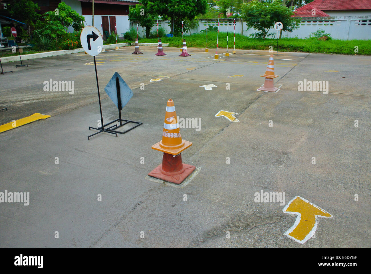 Driving test park Thailand Stock Photo - Alamy