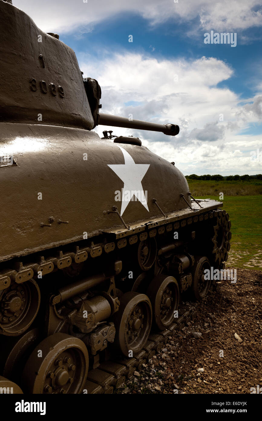 Sherman tank at Utah Beach, Normandy Stock Photo - Alamy