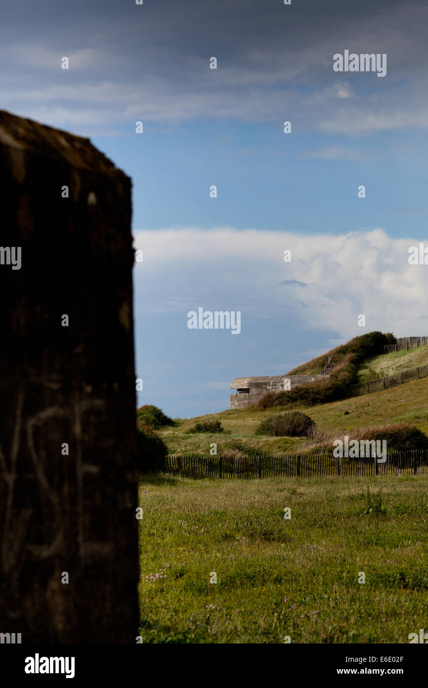 German bunkers, which formed Hitler's Atlantic Wall, in the Pas de ...