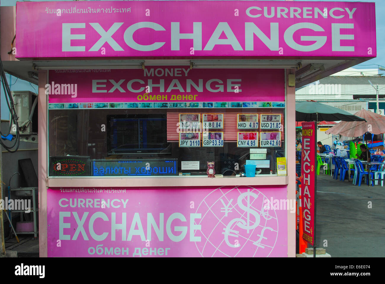 Money currency exchange Pattaya Thailand Stock Photo - Alamy