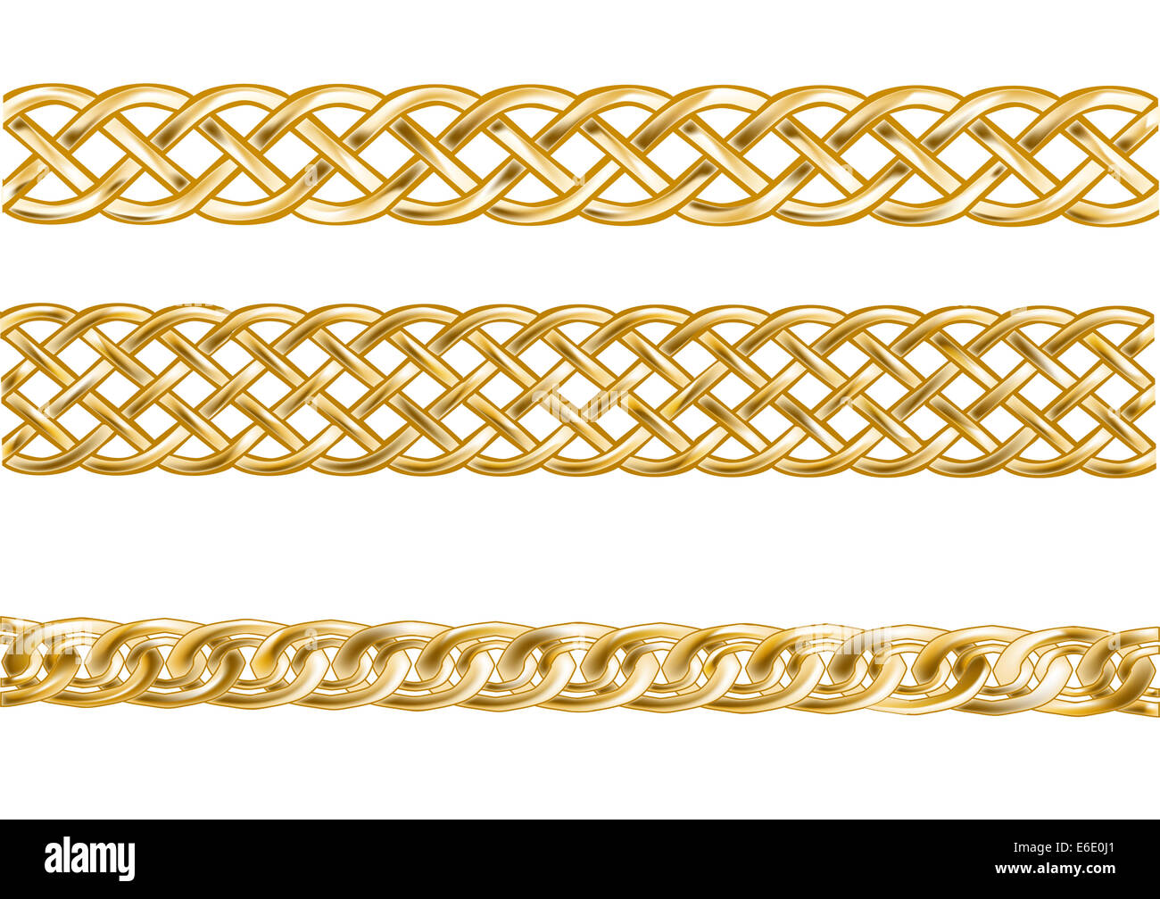 three golden chain Stock Photo - Alamy