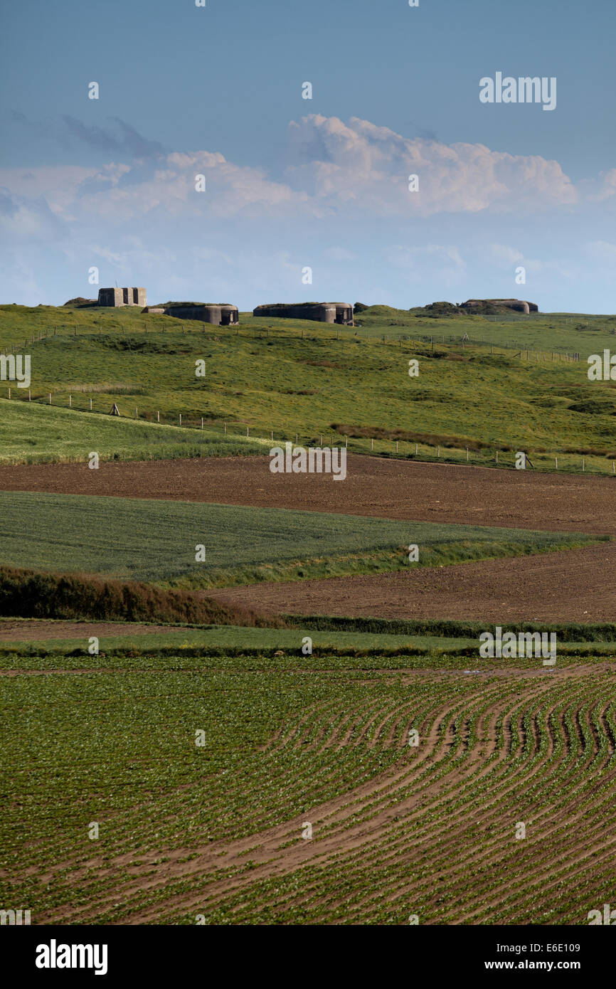 German bunkers, which formed Hitler's Atlantic Wall, in the Pas de ...
