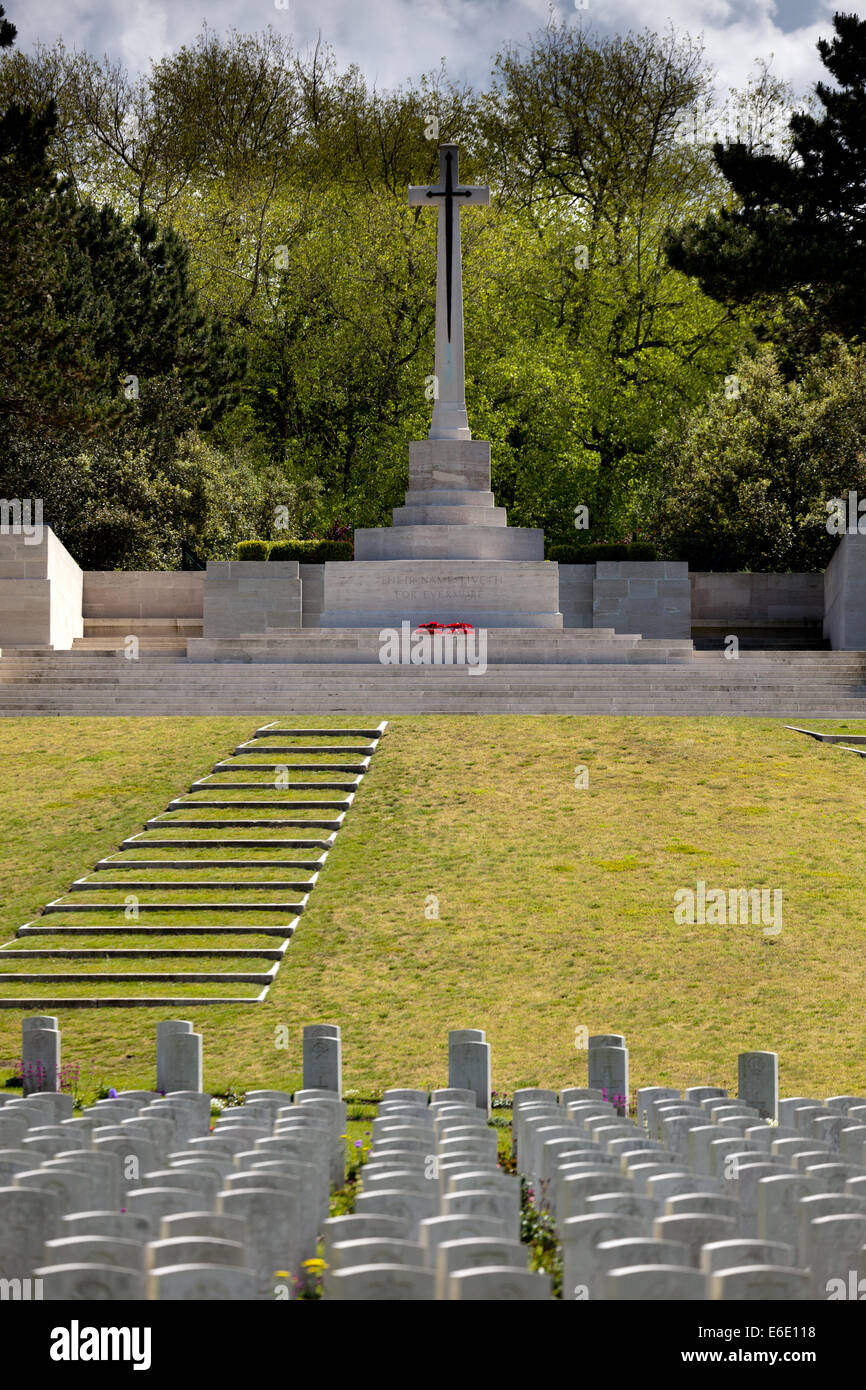 Etaples Commonwealth military cemetery near Boulogne in France Stock ...