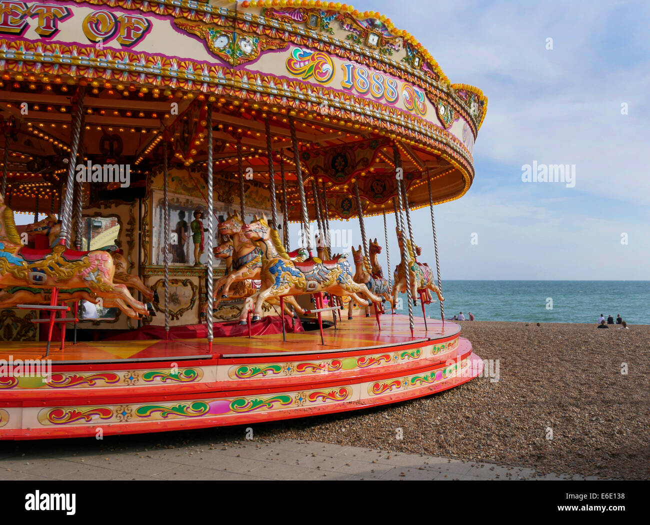 Beachside funfair on Bright seafront, Sussex England Stock Photo - Alamy