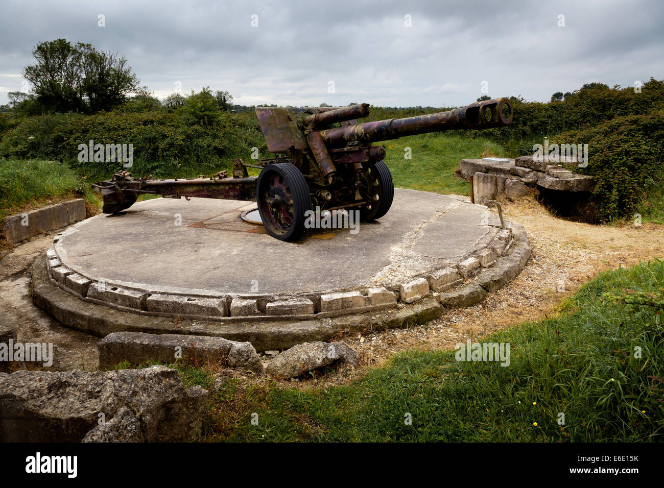 German World War Two gun battery at Maisy in Normandy Stock Photo - Alamy