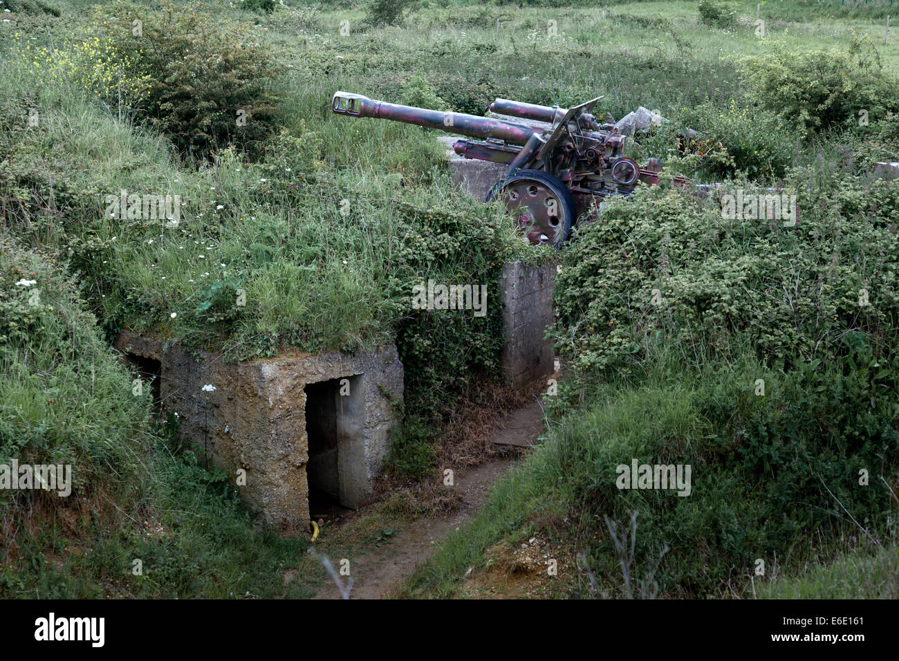 German World War Two gun battery at Maisy in Normandy Stock Photo - Alamy