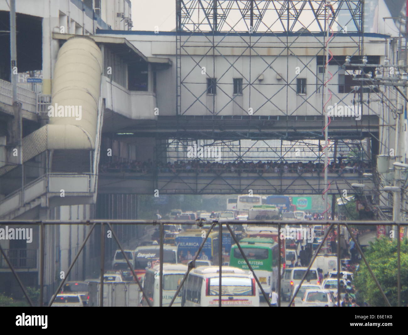 Quezon City, Philippines. 22 August, 2014. MRT passengers in North ...