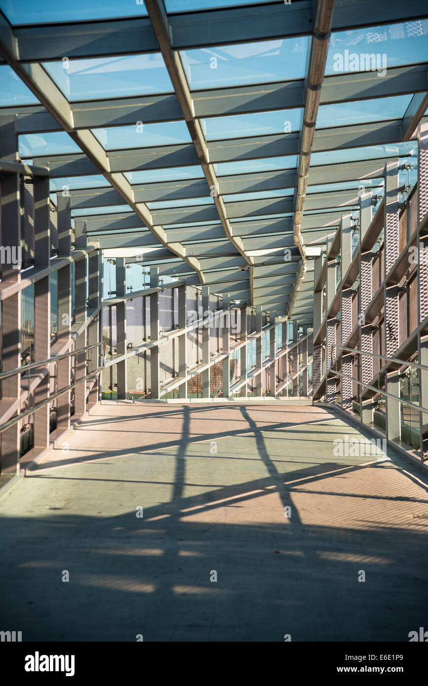 Pedestrian bridge at Railway station, Osijek, Slavonia, Croatia Stock ...