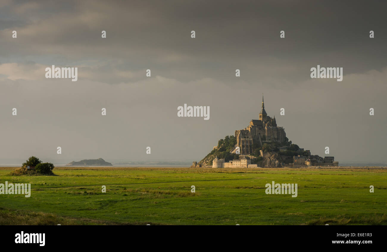 view of le mont saint michel castle of france Stock Photo - Alamy