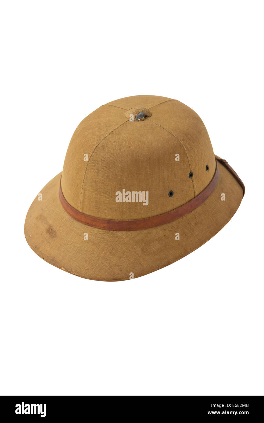 old Pith helmet Stock Photo - Alamy