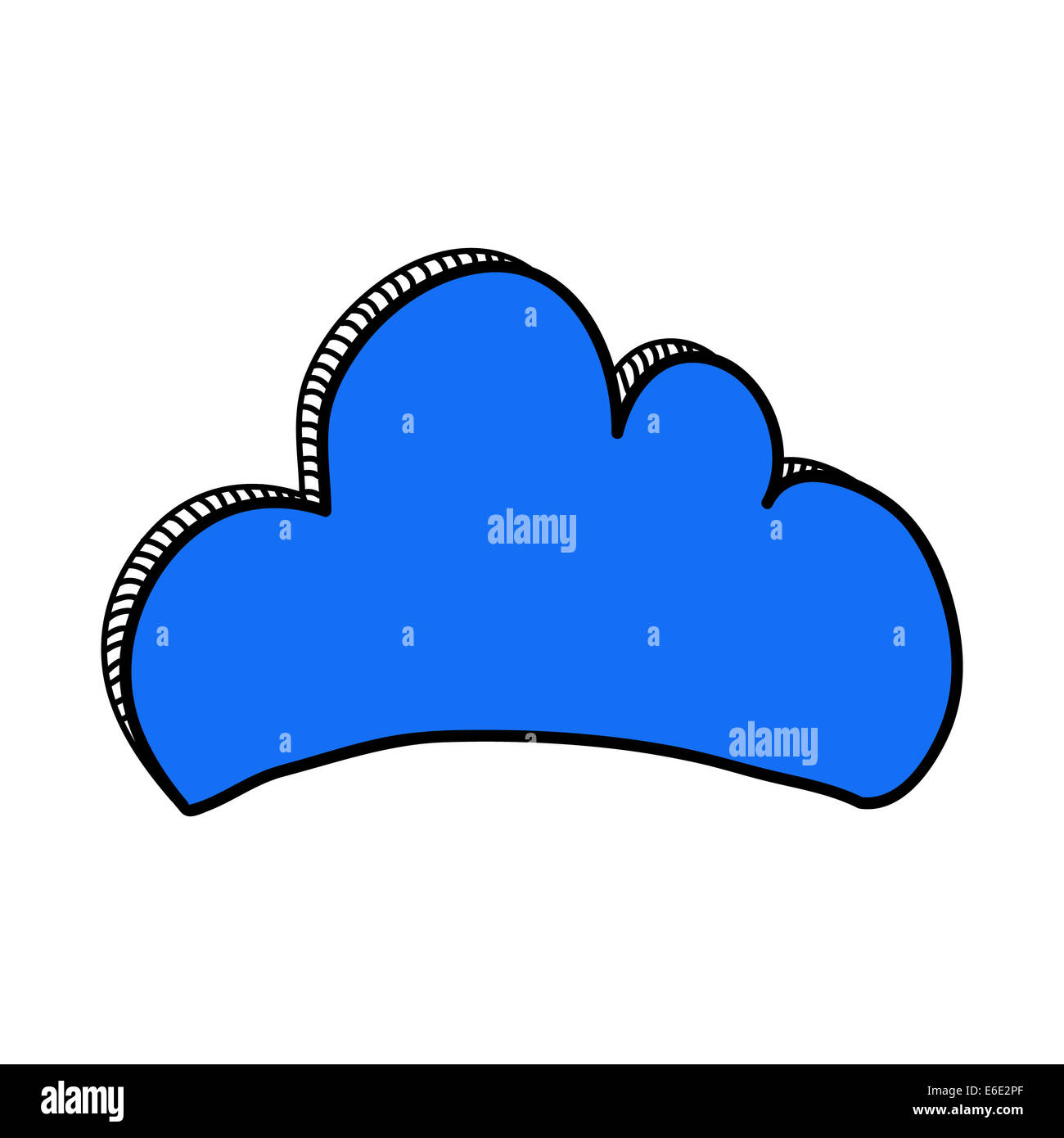 Blue doodle cloud Stock Photo - Alamy