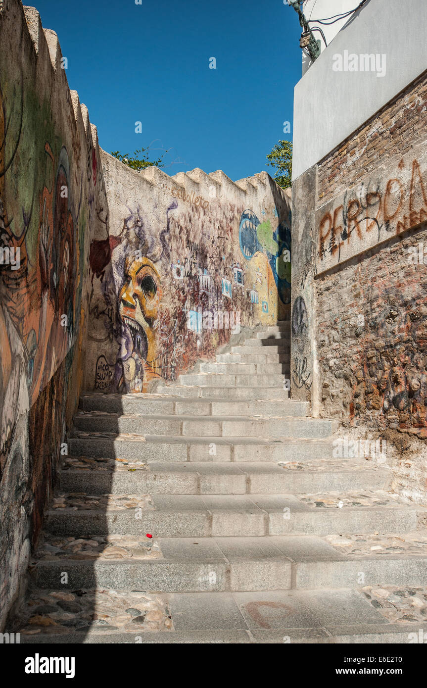 Graffiti on stairs hi-res stock photography and images - Alamy