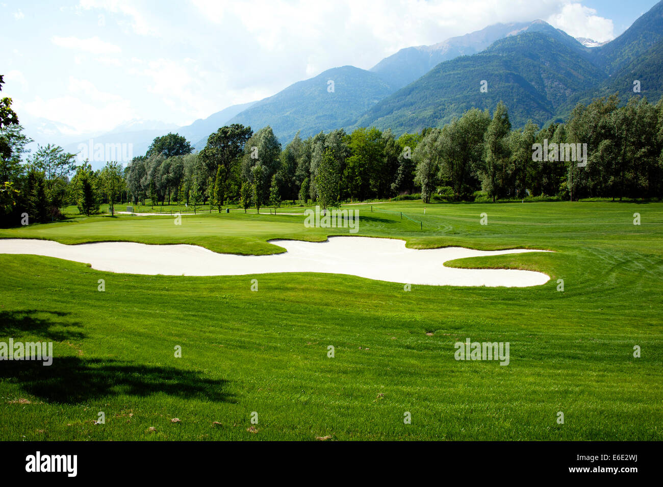 Golf field - landscape view Stock Photo - Alamy