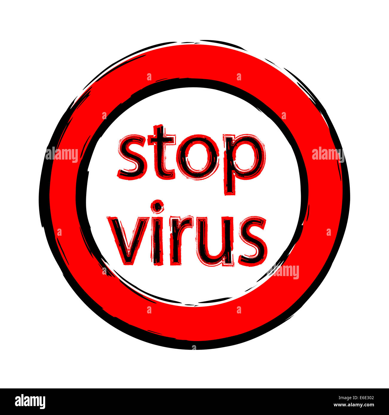 Sign warning bacteria Cut Out Stock Images & Pictures - Alamy