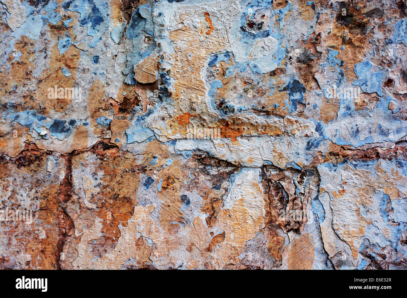 old brick wall with faded colors Stock Photo - Alamy