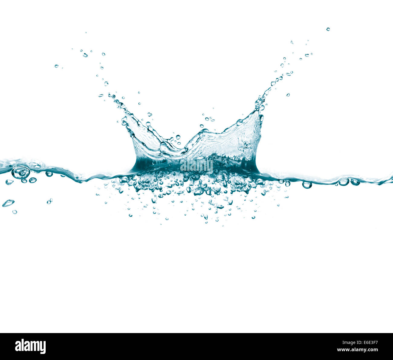 water splash on white background, studio shots Stock Photo - Alamy