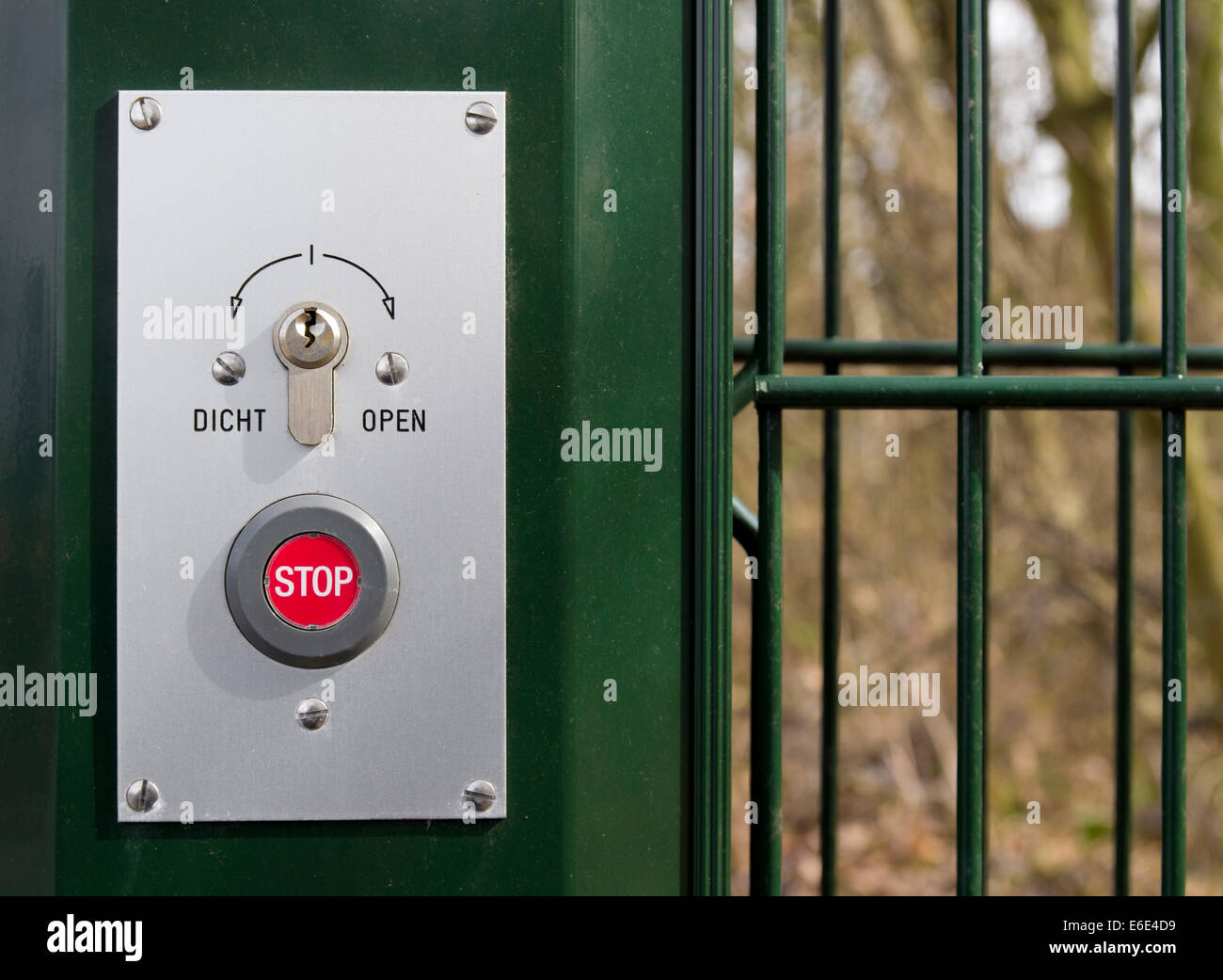 gate with lock Stock Photo - Alamy