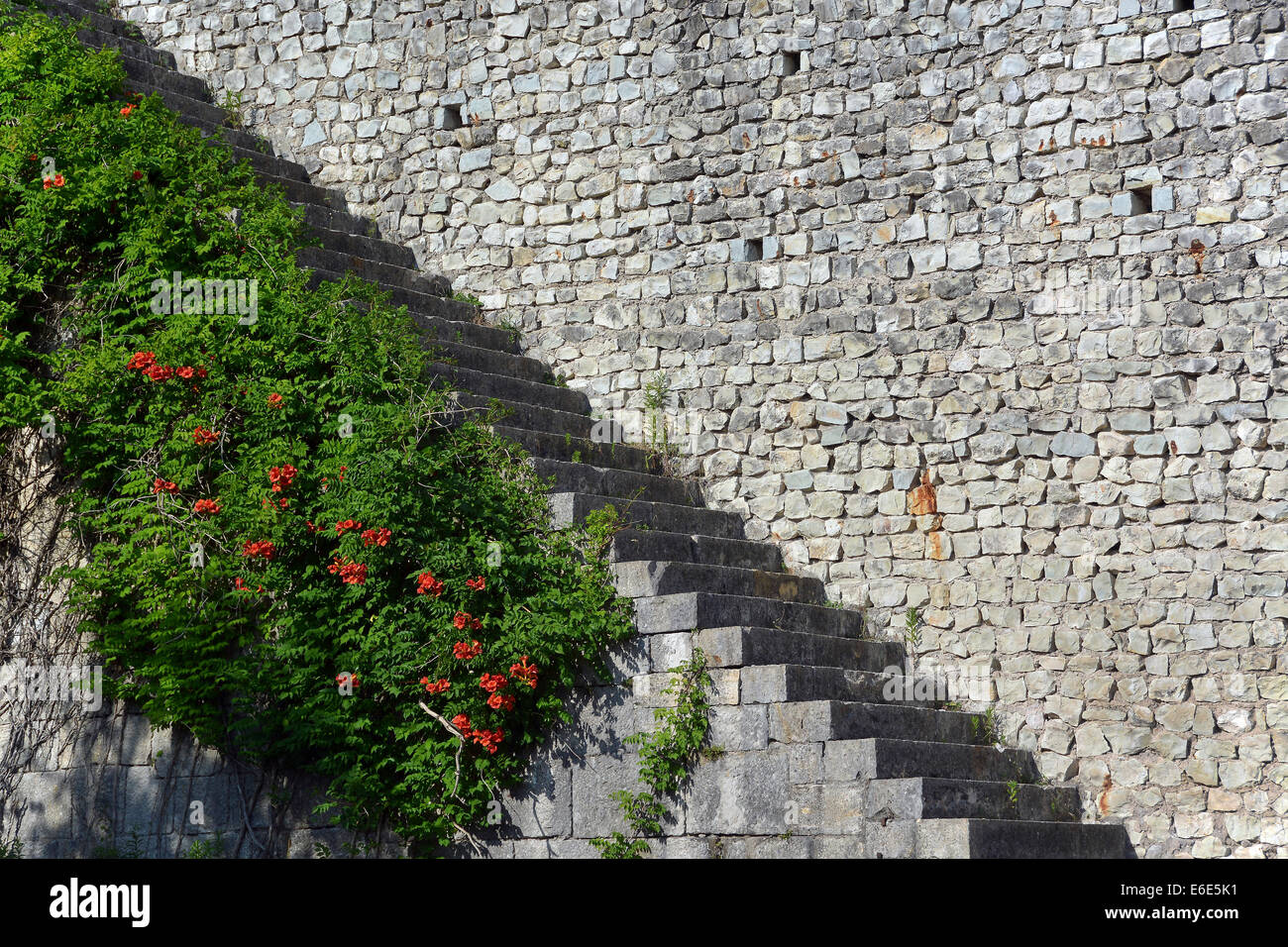 Walls of the historic Fortress of Nokalakevi, near Senaki, Samegrelo ...