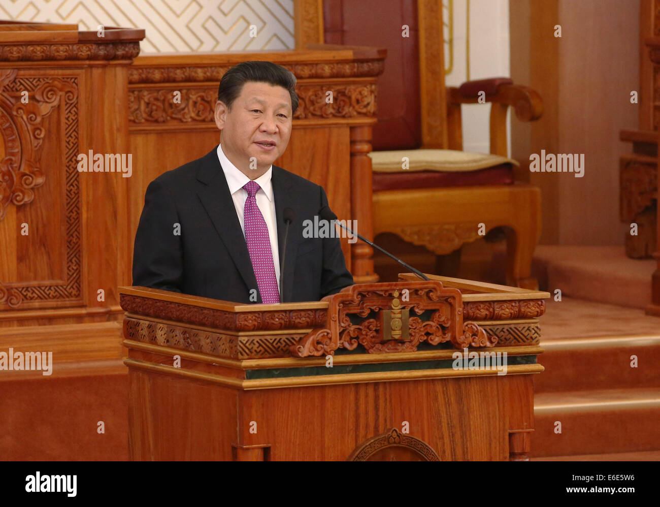 Ulan Bator, Mongolia. 22nd Aug, 2014. Chinese President Xi Jinping ...