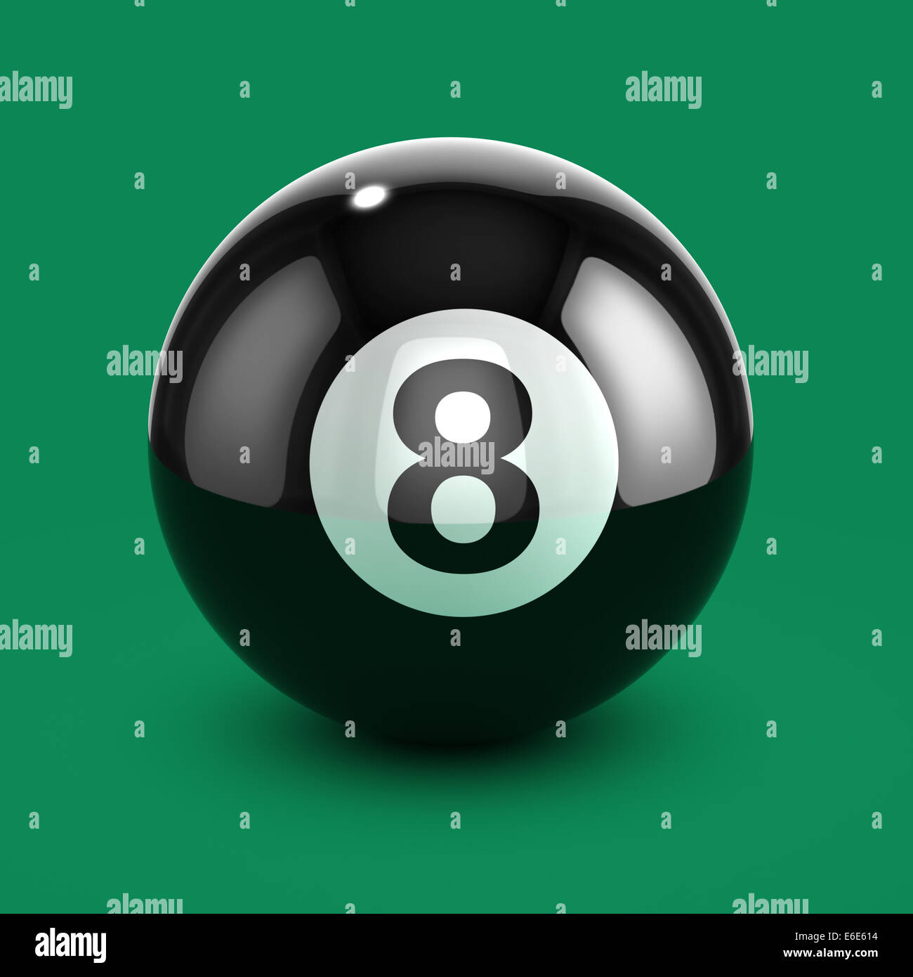 3d render of an eight ball resting on green felt Stock Photo - Alamy