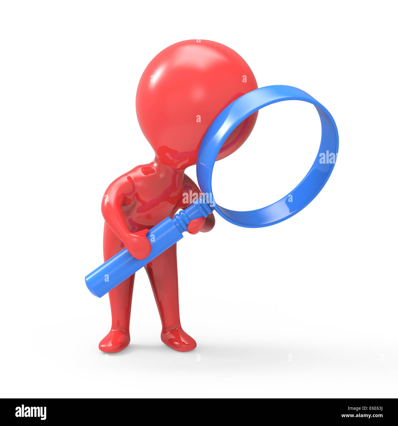 3d render little man magnifying hi-res stock photography and images - Alamy