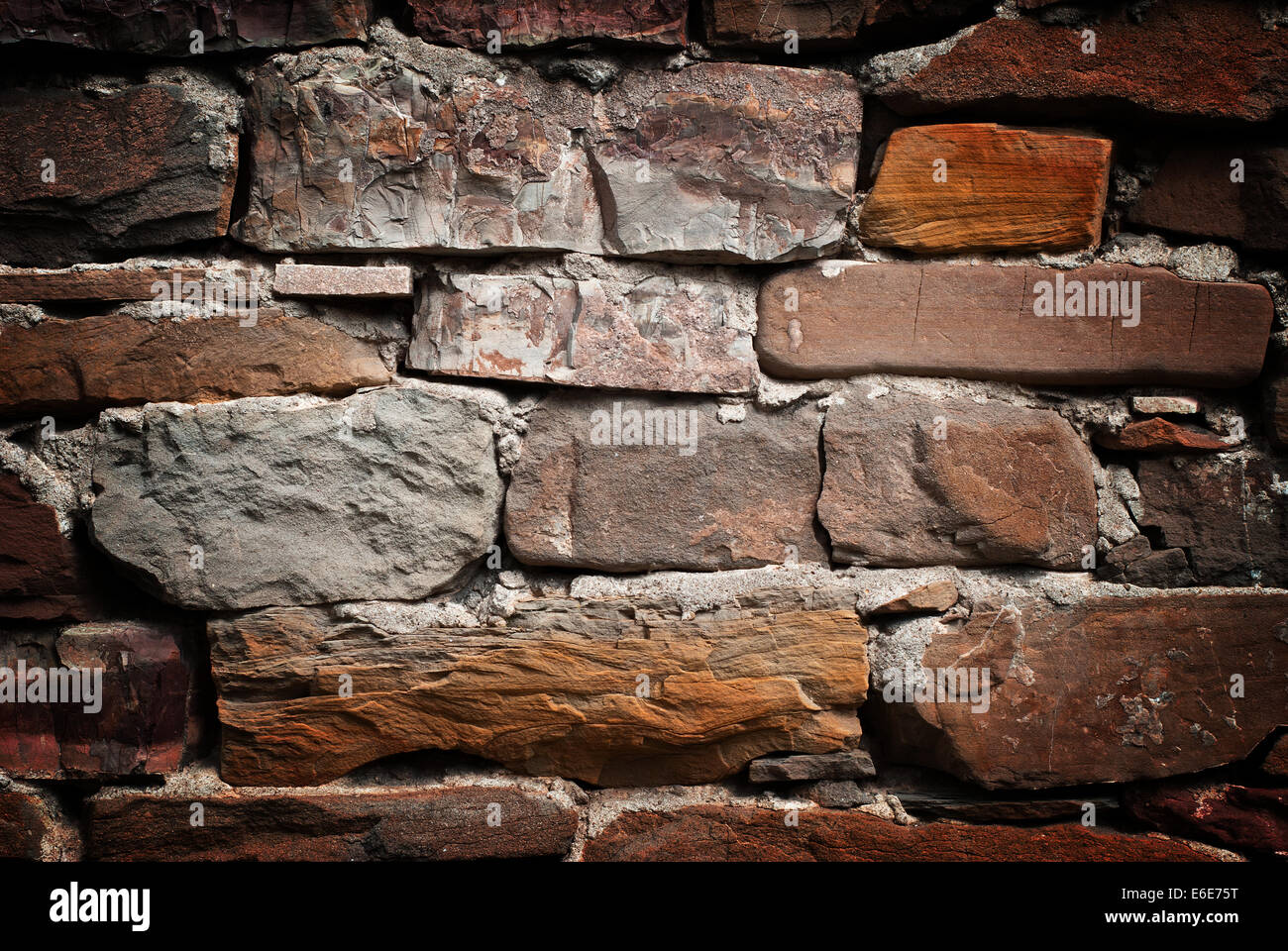 Old medieval bricks castle wall in Niedzica, Poland Stock Photo - Alamy
