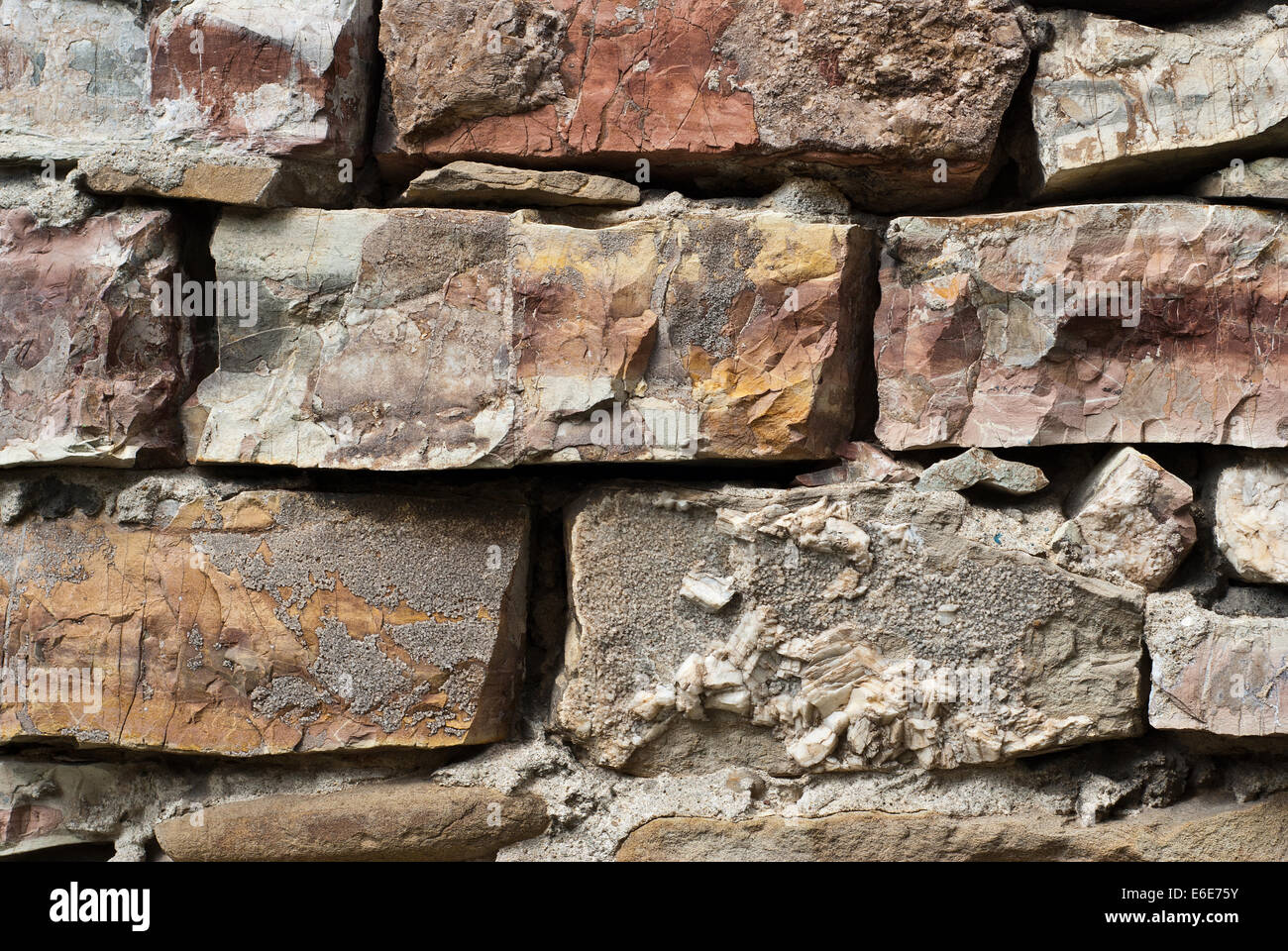 Old medieval bricks castle wall in Niedzica, Poland Stock Photo - Alamy