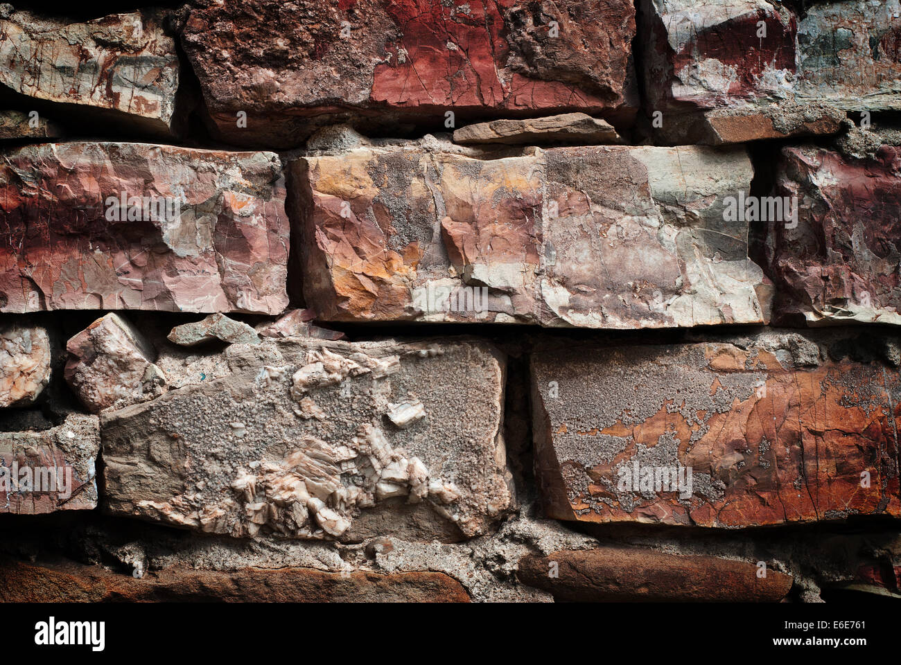 Old medieval bricks castle wall in Niedzica, Poland Stock Photo - Alamy