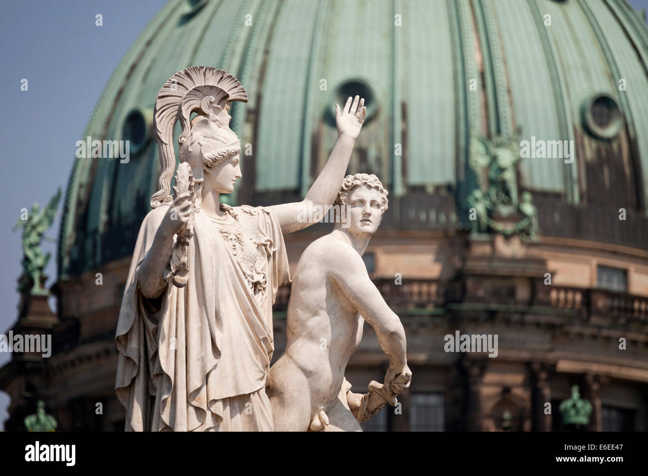 marble statues of the Schloßbrücke / Palace Bridge and the Berlin ...