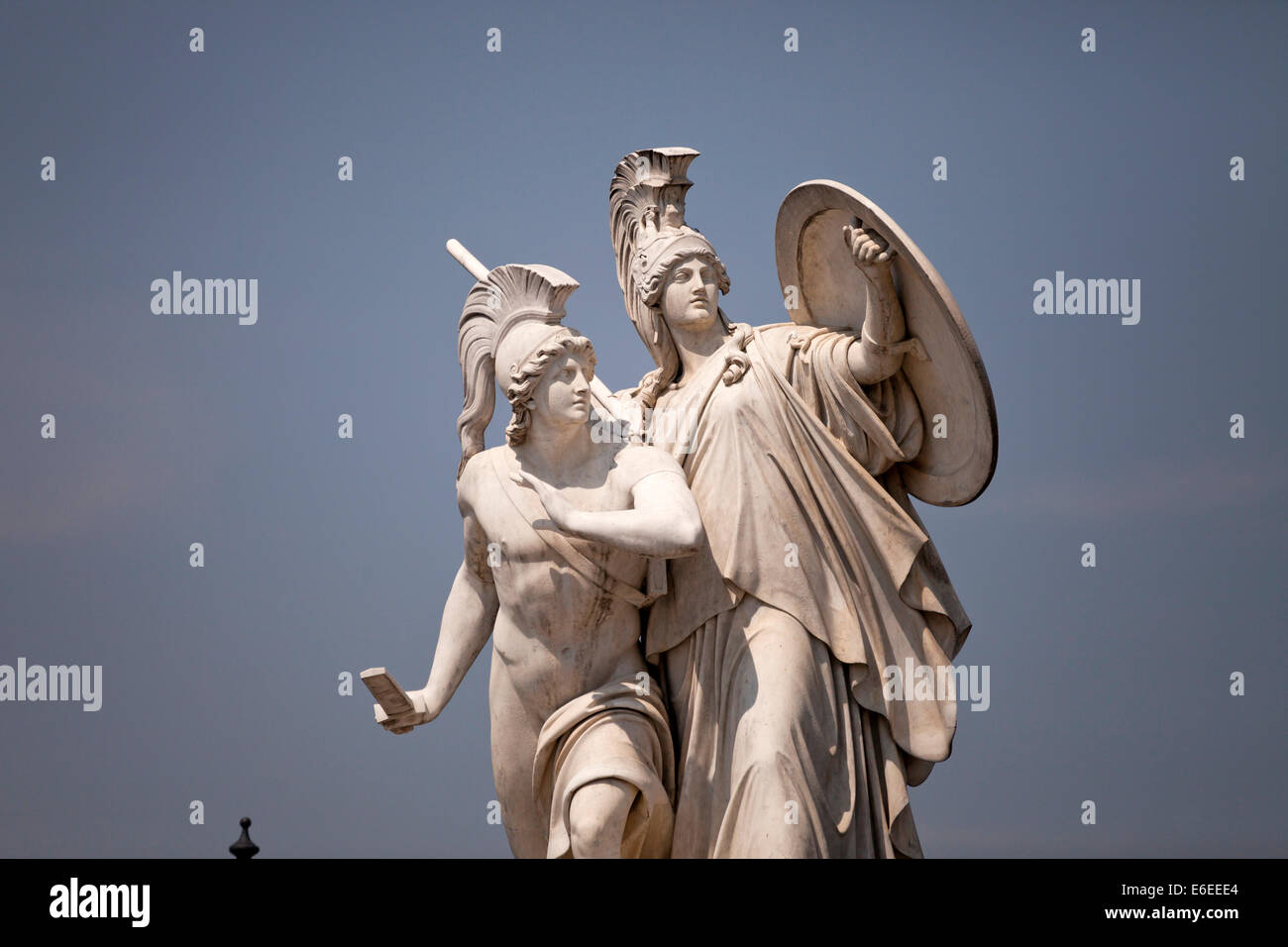 marble statues of the Schloßbrücke / Palace Bridge in Berlin, Germany ...