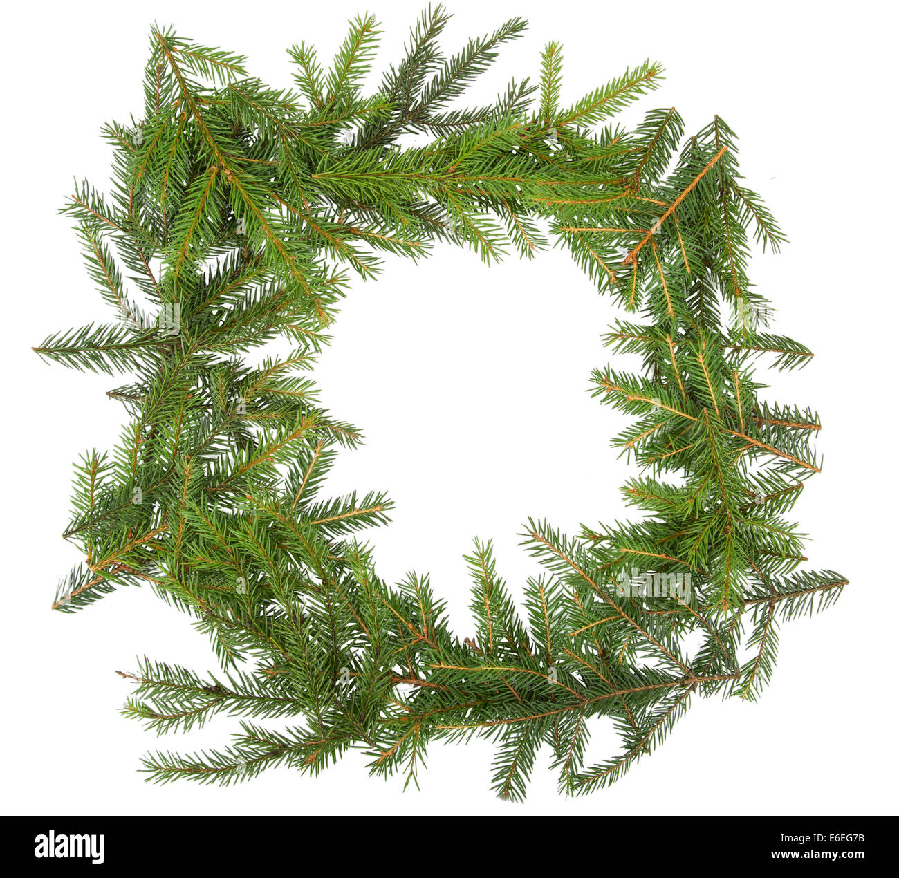 round Christmas frame Stock Photo - Alamy