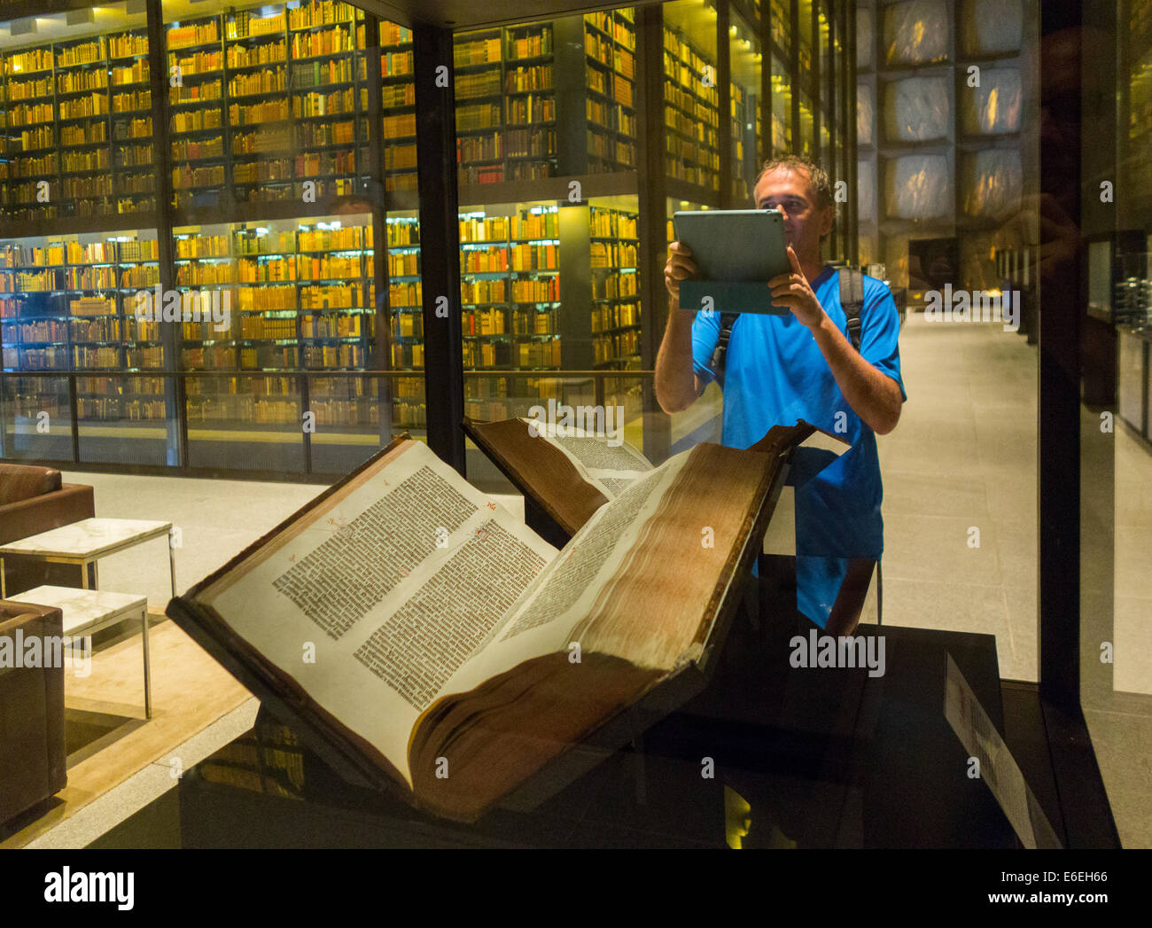 Gutenberg bible at the Beinecke Rare Book and Manuscript Library at ...