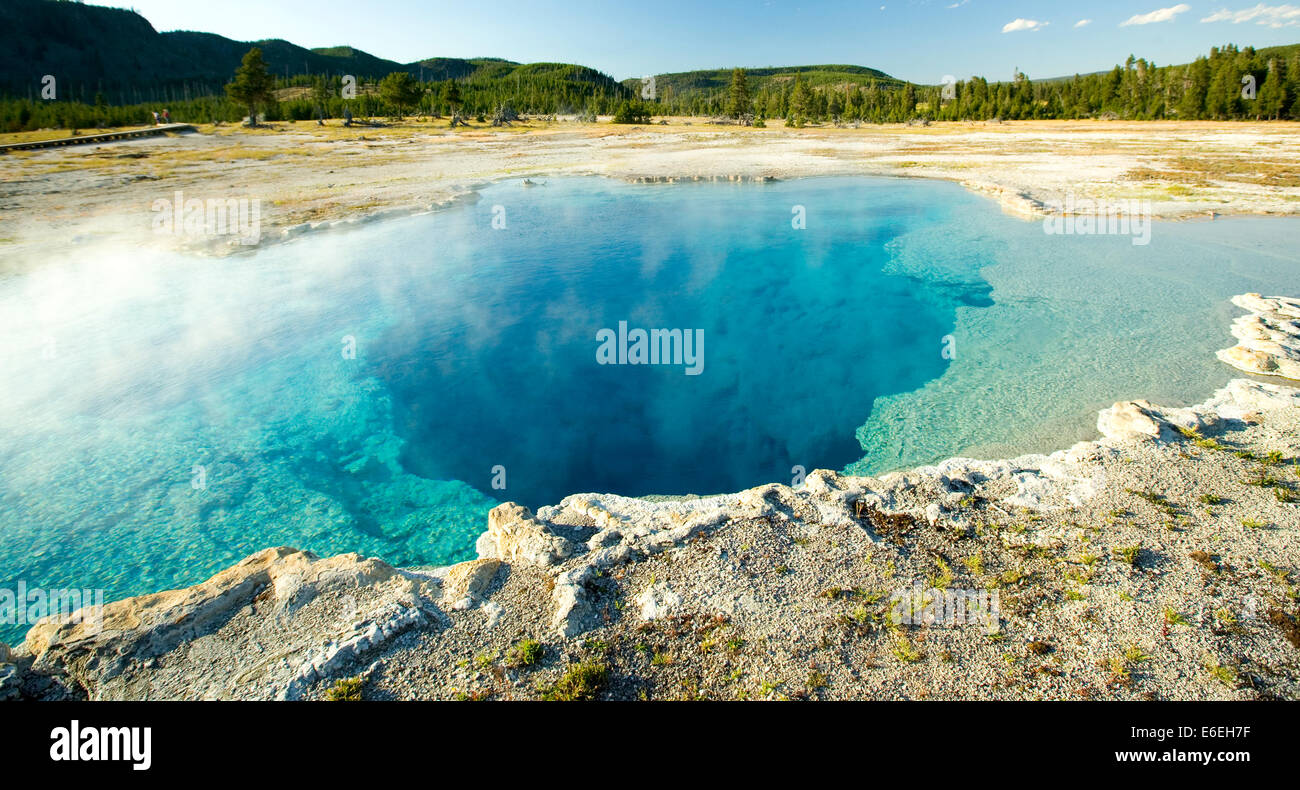 Hot geothermal pool at Yellowstone National Park, USA Stock Photo - Alamy