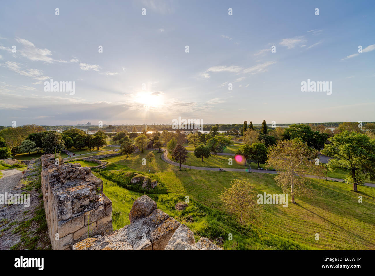 Belgrade fortress and Kalemegdan park, Belgrade Serbia Stock Photo - Alamy