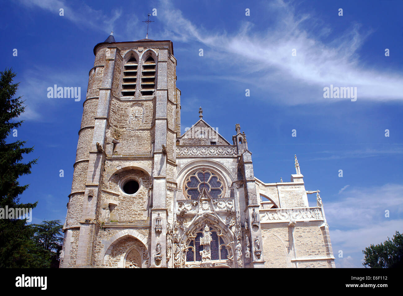 Medieval parish church in Champagne, France Stock Photo - Alamy