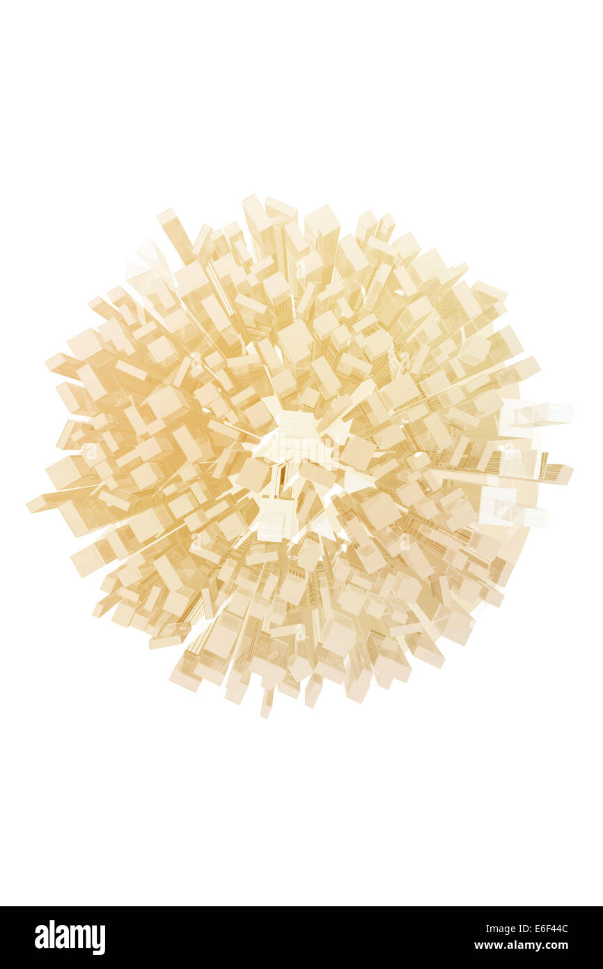 Abstract high tech city Cut Out Stock Images & Pictures - Alamy