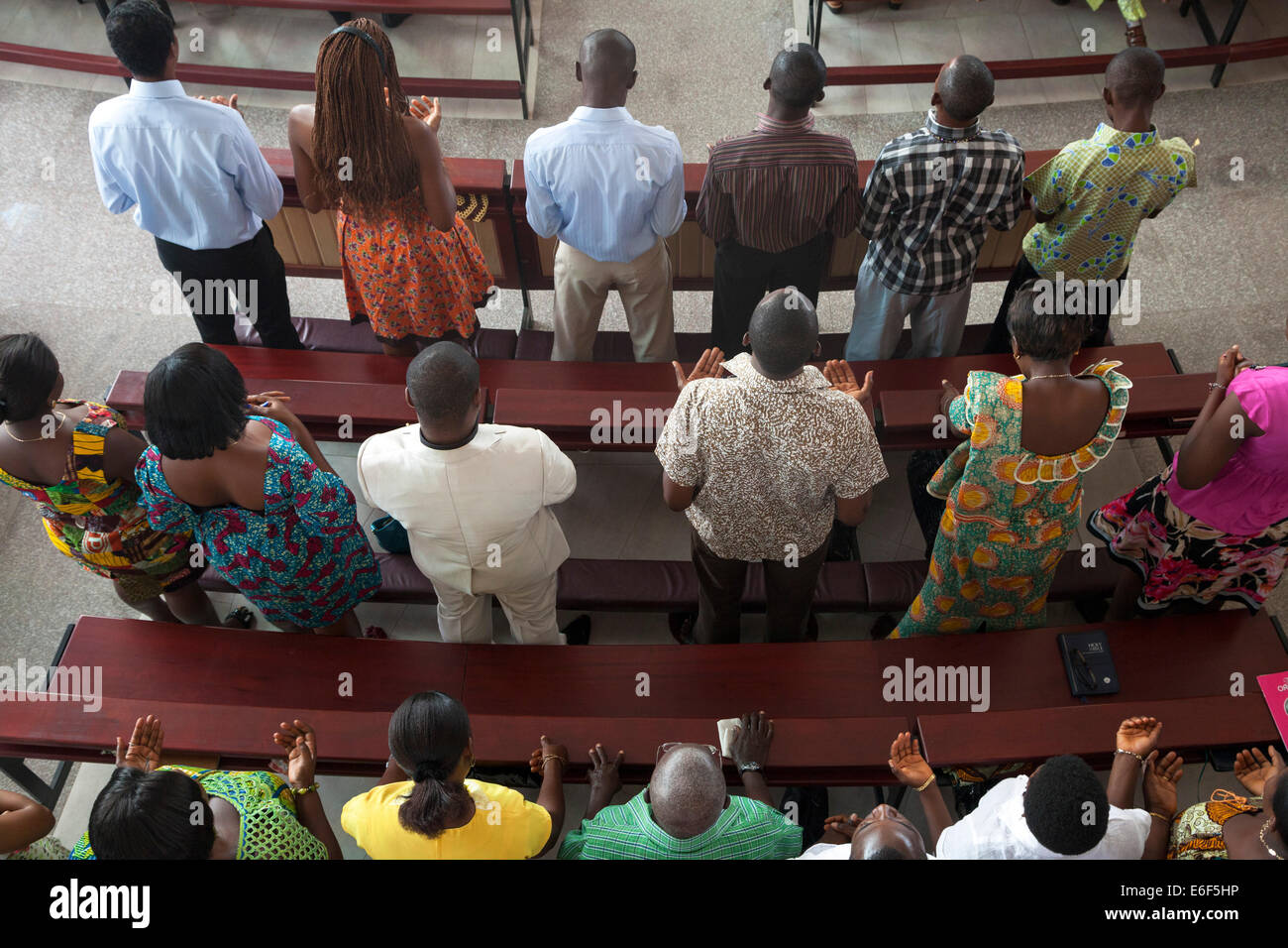 Sunday service at St. James Catholic church, Osu, Accra, Ghana, Africa ...
