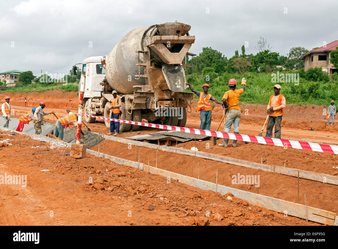 Road construction near Accra, Ghana, Africa Stock Photo - Alamy