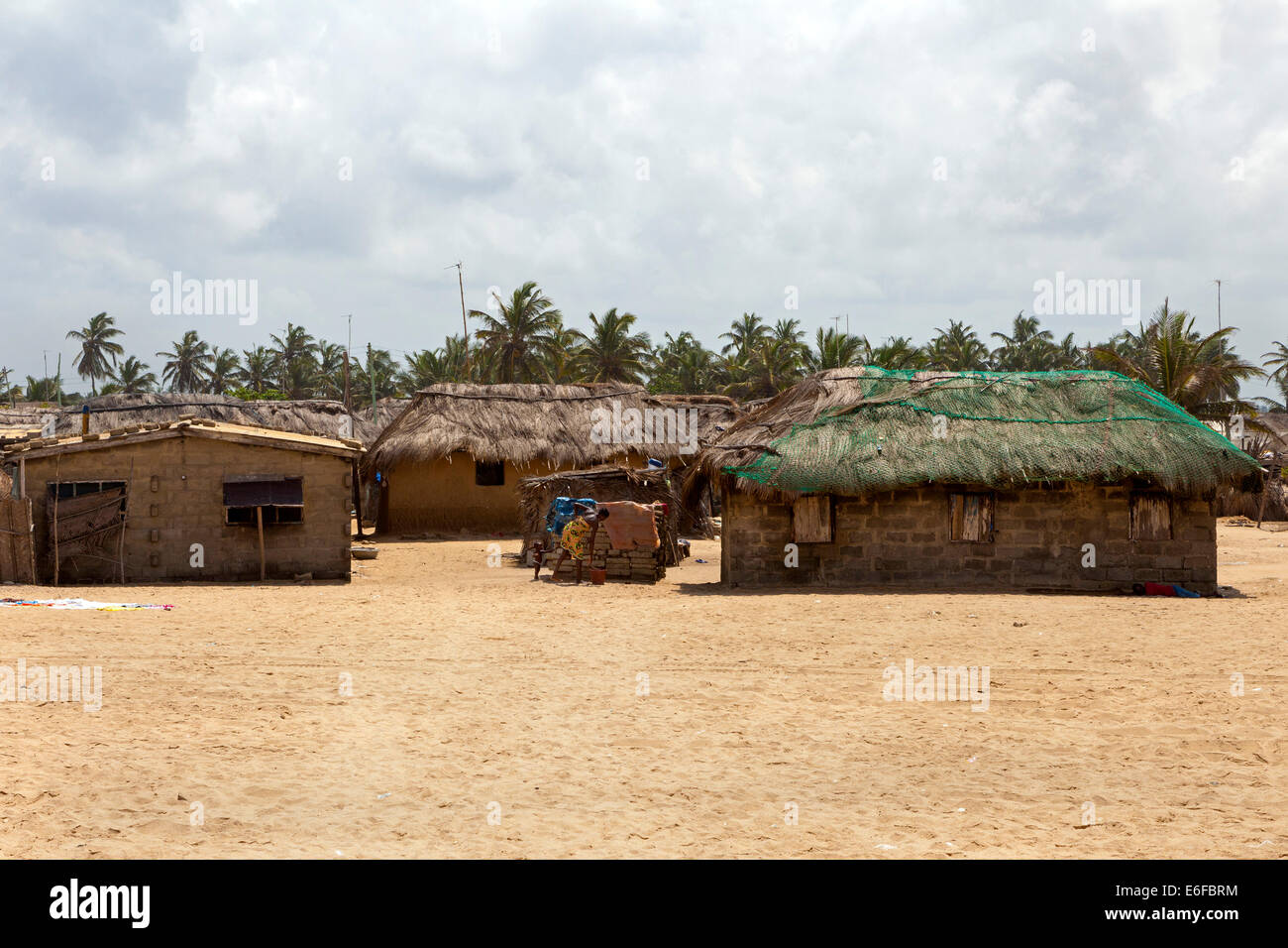 Houses at Ada Foah, Greater Accra, Ghana, Africa Stock Photo - Alamy