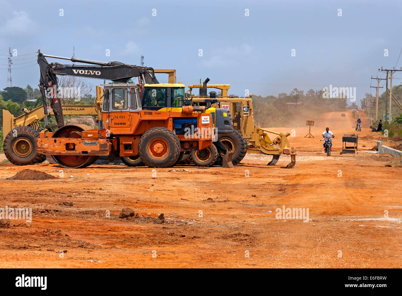 Road construction near Accra, Ghana, Africa Stock Photo - Alamy