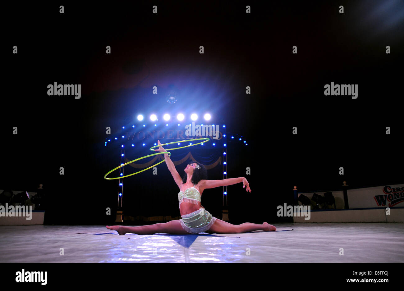 Hula Hoop performer Lisa Sampson from Steyning at the Circus Wonderland ...